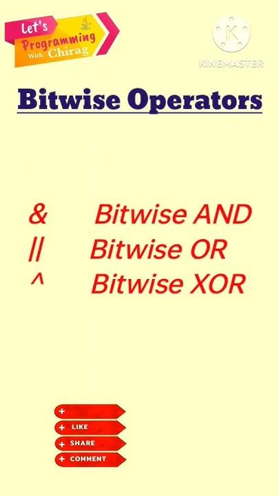 Bitwise Operators And Meaning Programming Computerscience