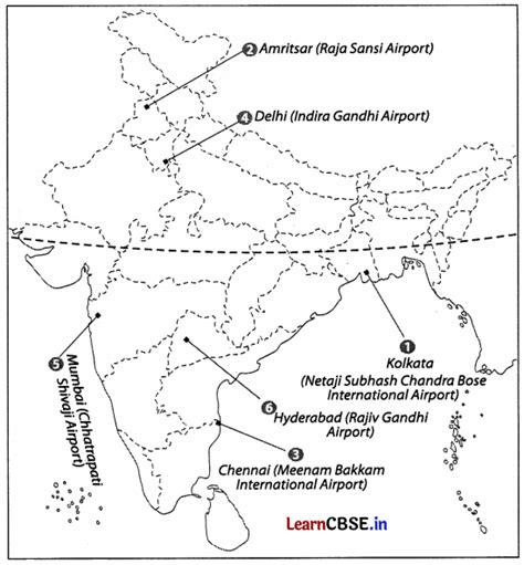 Class 10 Geography Map Work Chapter 7 Lifelines Of National Economy Class 10 Geography Map Work Chapter 7 Lifelines Of National Economy