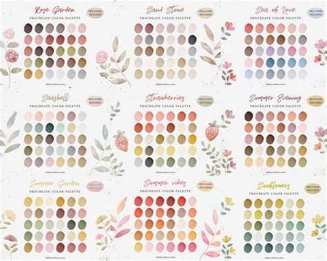 Procreate Color Palette Swatches Palette Bundle Color Palette Procreate