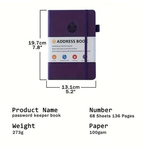 Address Book Alphabetical Tabs Hardcover Password Book Temu