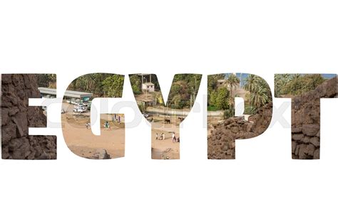 Word Egypt Over Symbolic Places Stock Image Colourbox