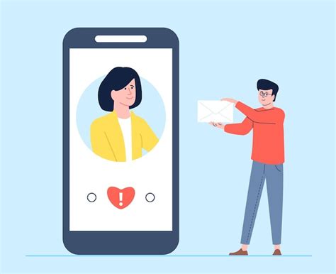 Premium Vector Digital Relationship Email Letter For Business Partner Or Dating Man Giving