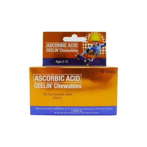 Buy Ceelin Chewables 100 Mg Tablet 60s Online Southstar Drug