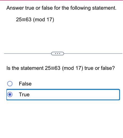 Solved Answer True Or False For The Following