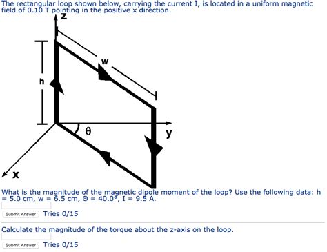 solved the rectangular loop shown below carrying the
