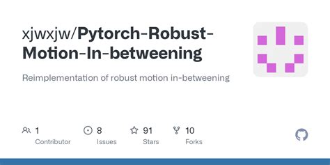 GitHub Xjwxjw Pytorch Robust Motion In Betweening Reimplementation
