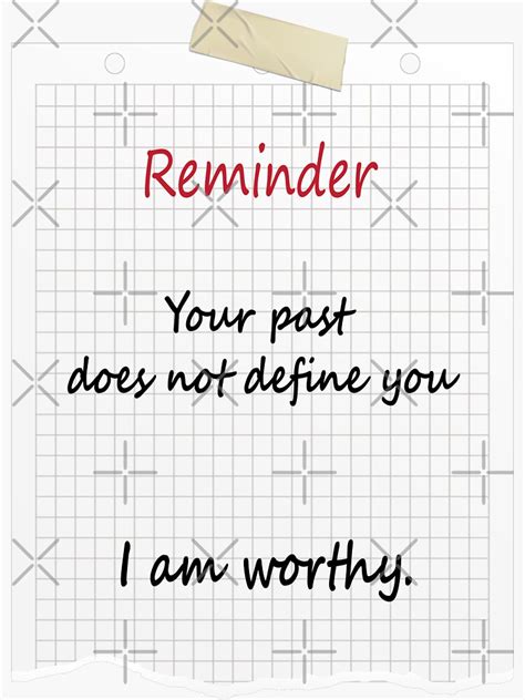 Your Past Does Not Define You Kindness Mental Health Sticker For Sale