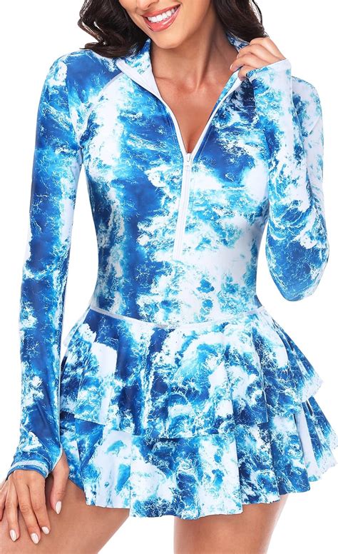 Uniquebella Rash Guard Swimsuit For Women Swimming Costume Set With
