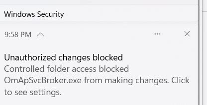Windows 11 I Am Getting A Weird Error Unauthorized Changes Blocked