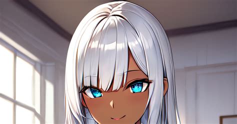 Aiイラスト たてセタ☓銀髪☓褐色肌の爆乳お姉さん⑦ ユーキヒロ自己紹介読んでのイラスト Pixiv