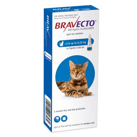 Bravecto Topical Solution For Cats 62 138 Lbs 28 625 Kg Blue 1