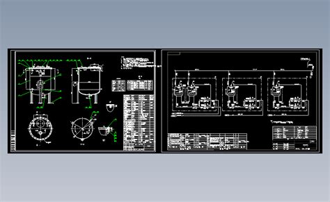 加药罐体加工图和加药流程图 Autocad 2004 模型图纸下载 懒石网