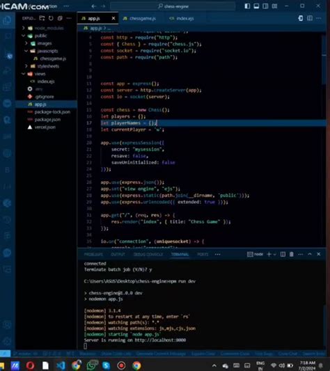 Arya Agasti On Linkedin Chess Coding Socketio Realtime