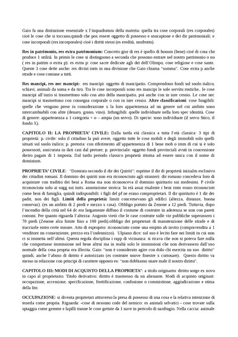 Diritti Reali Nel Diritto Romano Docsity