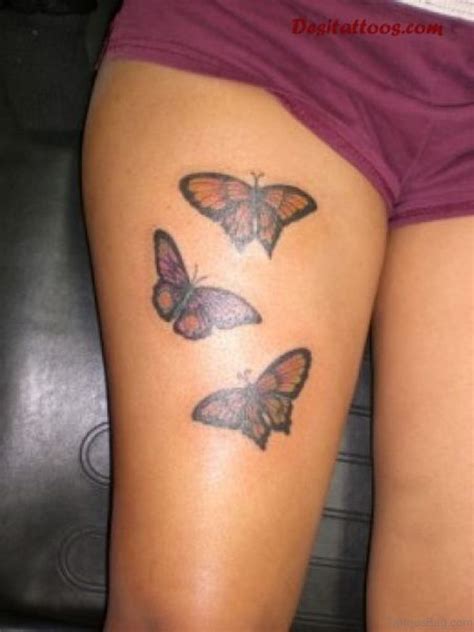 71 Pretty Butterfly Tattoos On Thigh Tattoo Designs