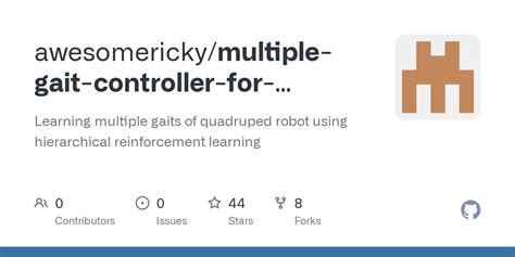 GitHub Awesomericky Multiple Gait Controller For Quadruped Robot