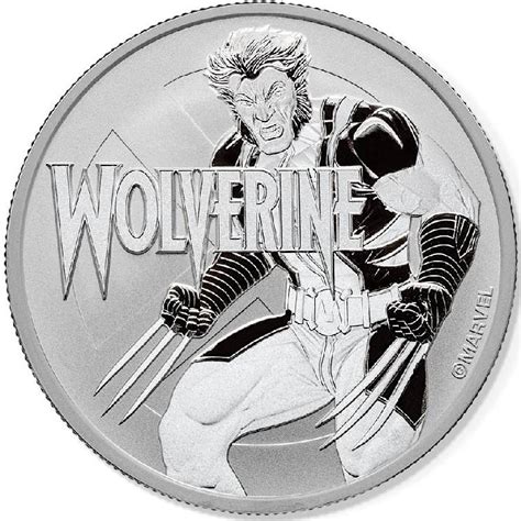 Silver Tuvalu Wolverine Marvel Series Coin Au Bullion Canada