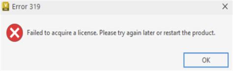 Approve Returns An Error Error 319 Failed To Acquire A License In