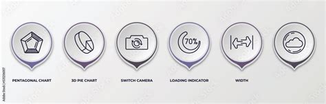 Infographic Template With Outline Icons Infographic For User Interface