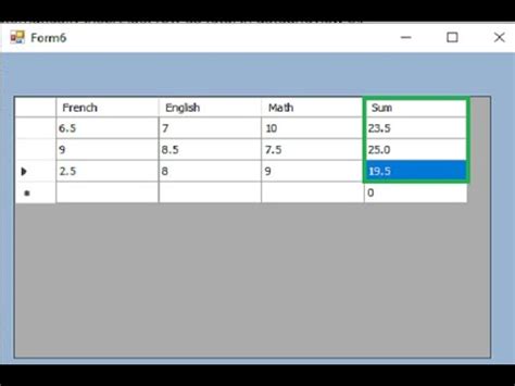 C Tutorial Sum Columns In DataGridView YouTube