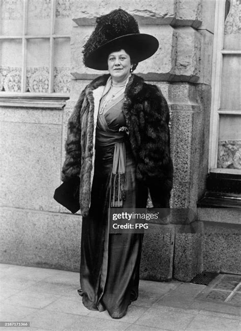 American Opera Singer Lillian Nordica Wearing A Fur Jacket Over A