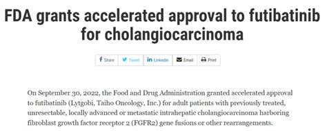Fda Approves Marketing Authorization Application For Fgfr Inhibitor