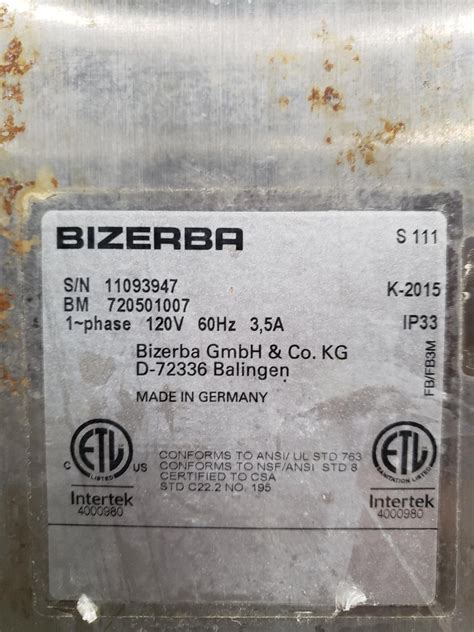 Bizerba S111 Electric Meat Tenderizer Cuber Cube Steak Machine 120v