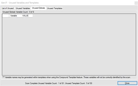 Unused Variables And Templates