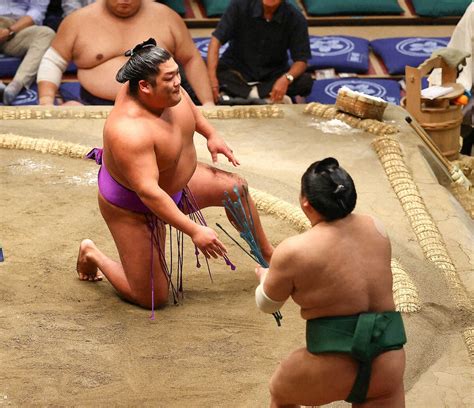 ＜大相撲秋場所10日目＞東白龍（右下）にはたき込みで敗れた尊富士（撮影・松永 柊斗） ― スポニチ Sponichi Annex スポーツ