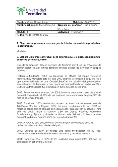 Eviencia 1merca Ssssssssssssssssssssssssssssssssssssssssssssssssssssssssss Nombre Omar