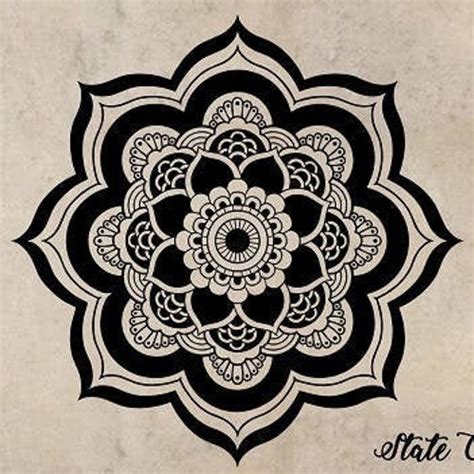 Mandala Wall Decal Flower Namaste Vinyl Sticker Art Decor Etsy