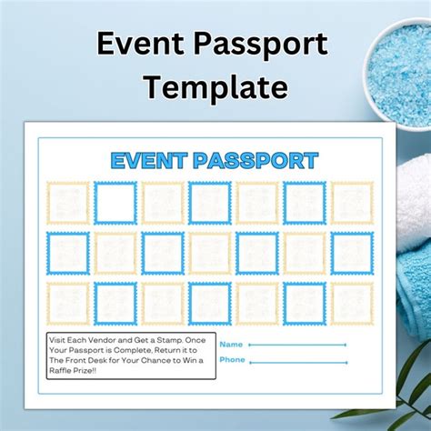 Event Passport Template Etsy
