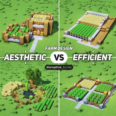 Minecraft Farm Design Aesthetic Vs Efficient