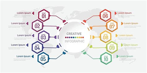 infographic design template with numbers 10 option symbol infographic vector vector symbol