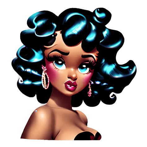 Gorgeous Melanin Black Betty Boop Pin Up Girl · Creative Fabrica