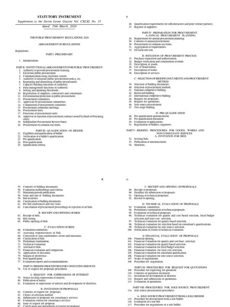 Public Procurement Regulations 2020 Pdf