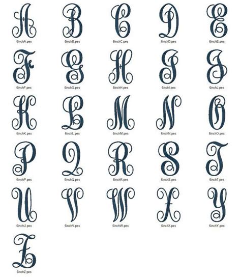 Fancy Script Monogram Font
