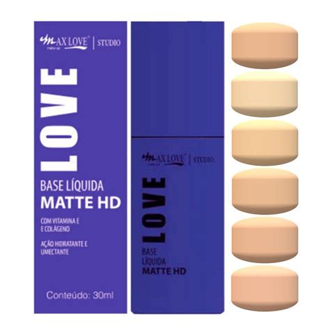 Max Love Base Líquida Matte Hd Cor 08 Rio Belleza