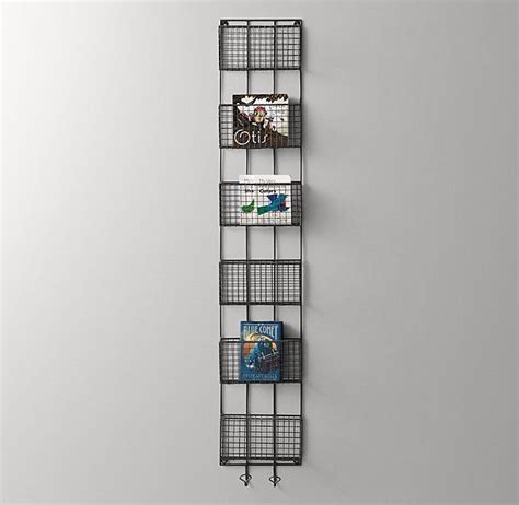 Industrial Wire 6 Cubby Book Display Zinc Study Room Decor Custom