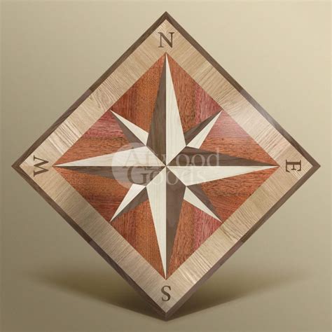 Wood Floor Compass Inlay Admiral Atwoodgoods