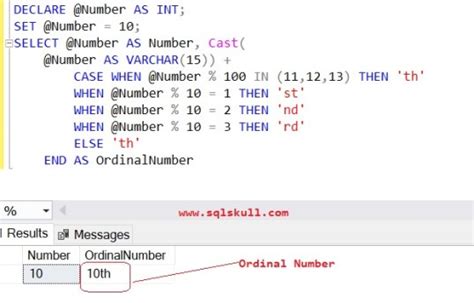 How To Get Ordinal Number In Sql Sqlskull