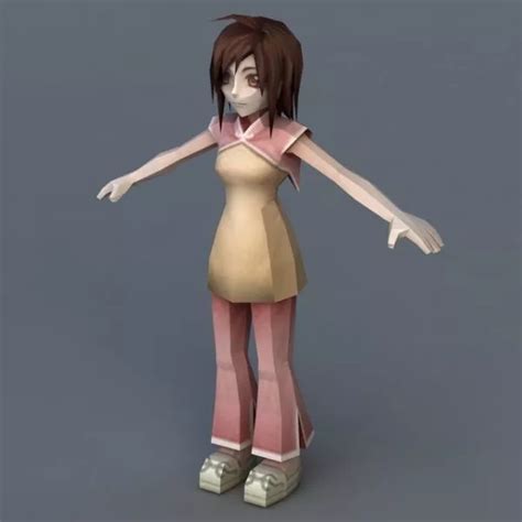 Anime Girl Rigged Free 3d Model Max Open3dmodel
