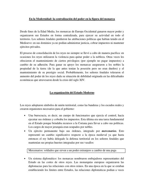 Formación Del Estado Moderno Pdf