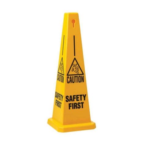 77203 Standard Safety Cone Safety First Yellow 89cm Alliance Safety