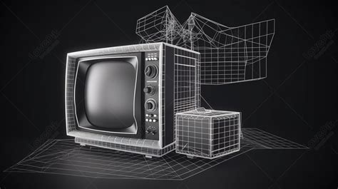 기하학적 개체를 갖춘 3d 렌더링된 와이어프레임 복고풍 포스터 고풍 배경 빈티지 포스터 배경 개체 배경 이미지 Hd 고풍 빈티지 포스터 개체 배경 사진 무료