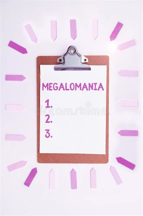 Writing Displaying Text Megalomania Business Concept Mental Illness
