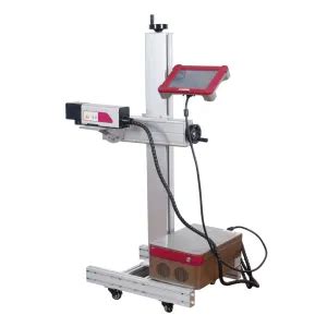 Expiry Date Batch Code Printer Fiber Laser Marking Machine W Qr Code Online Printer Laser For