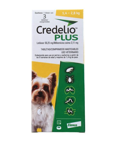 Credelio Plus Perros 56.25 mg 1.4 a 2.8 kg - Pulgas y Garrapatas