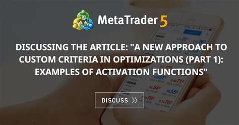 Discussing The Article A New Approach To Custom Criteria In