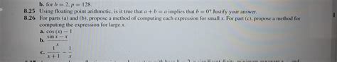 Solved B For B2p128 25 Using Floating Point Arithmetic